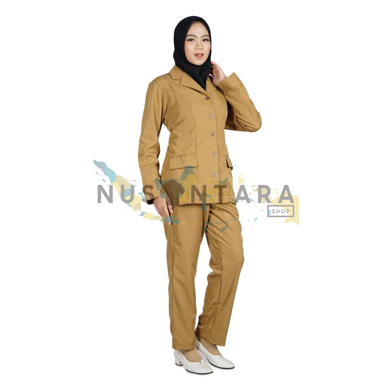 Jual Seragam PNS Wanita Seragam Pemda Wanita Seragam Khaki Wanita Baju Pns Wanita | Shopee Indonesia