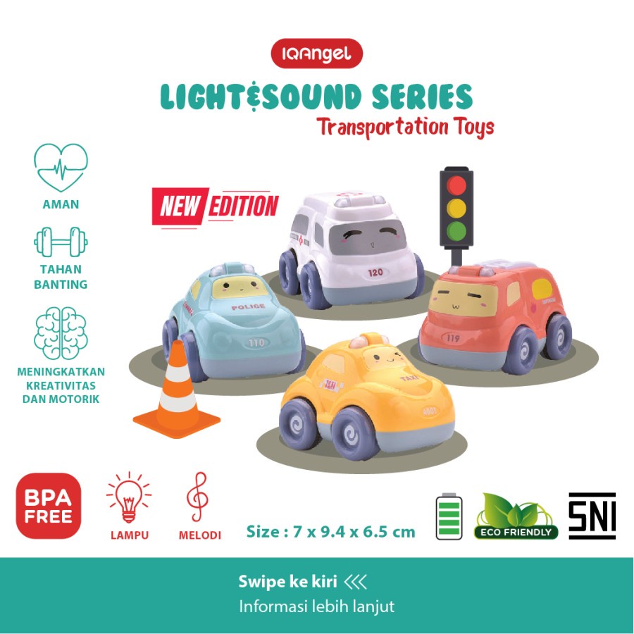 Jual Mainan Bayi / Anak IQAngel Light & Sound Transportation New ...