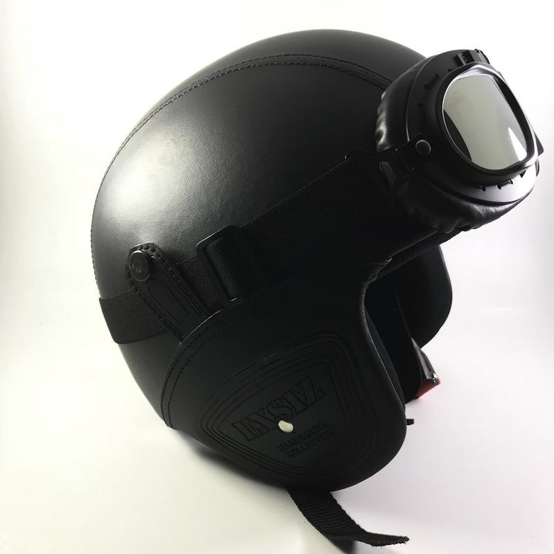 Jual Helm Bogo Pilot Kulit / Retro / Brimob + Kacamata Pilot Neo ...