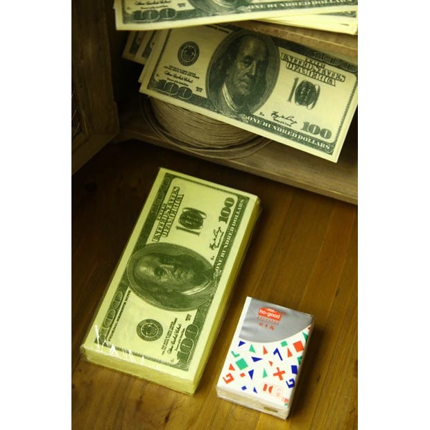 Jual Tissue Dollar Tisu Dolar Tissu Lap Unik Keren Lucu Gambar USD 100 ...