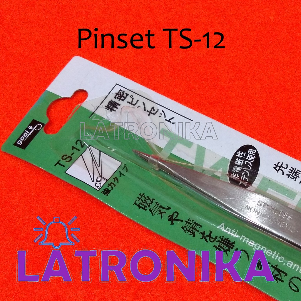 Jual Pinset Elektronik TS-12 Jepitan SMD Jepit Komponen Electronic TS12 ...