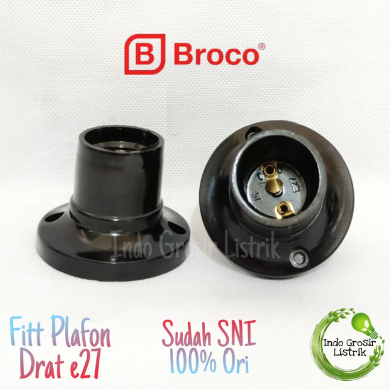 Jual Fitting Plafon Hitam Broco Rumah Lampu e27 Hitam Fitting Lampu ...
