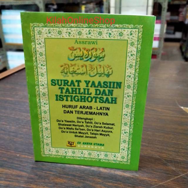 Jual Buku surat Yasin tahlil dan istighosah huruf Arab -latin dan terjemahan ukuran 11,5cmx15 ...