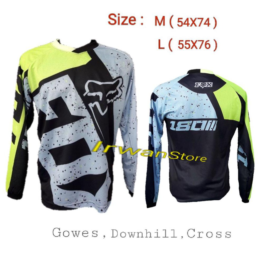 Jual Exlusive Jersey Downhill Fox Hitam Gold. Jersey Motocross Fox ...