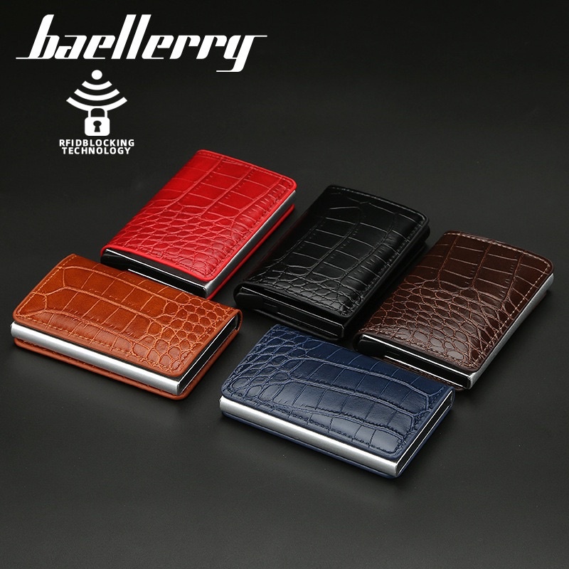 Jual Dompet Kartu Kulit Pria Rfid Wallet Card Holder Baellerry K9130 ...