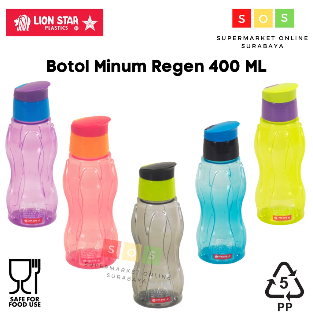 Jual Botol Minum Sekolah Kantor Bahan Plastik Tebal Lion Star Regen ...