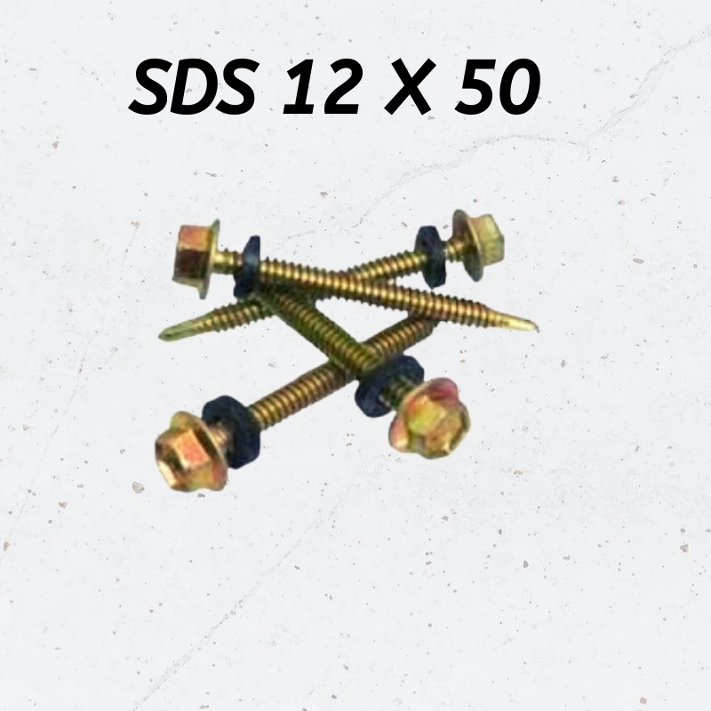 Jual Skrup Baut Atap Baja Ringan SDS 12 x 50mm Roofing Galvalum Karet ...