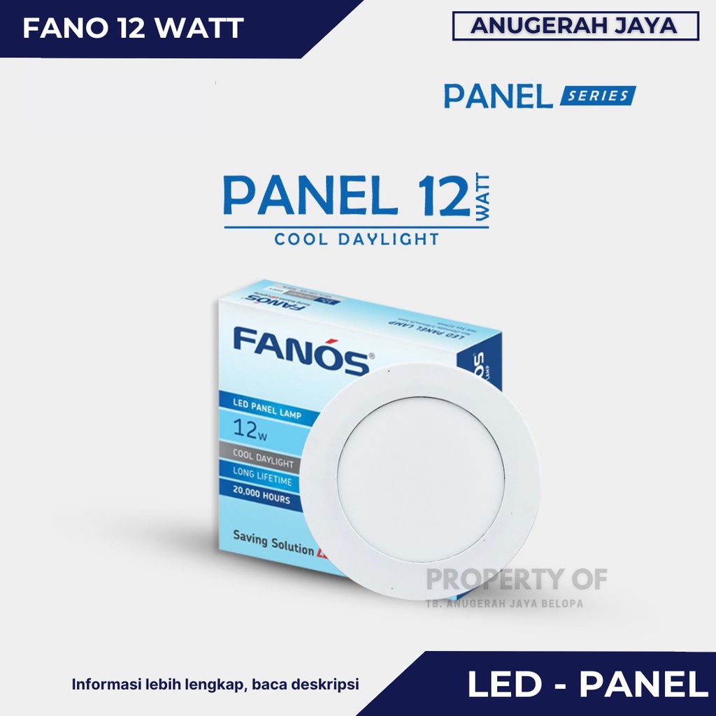 Jual FANOS Lampu LED PANEL 12 Watt Putih/White | Shopee Indonesia