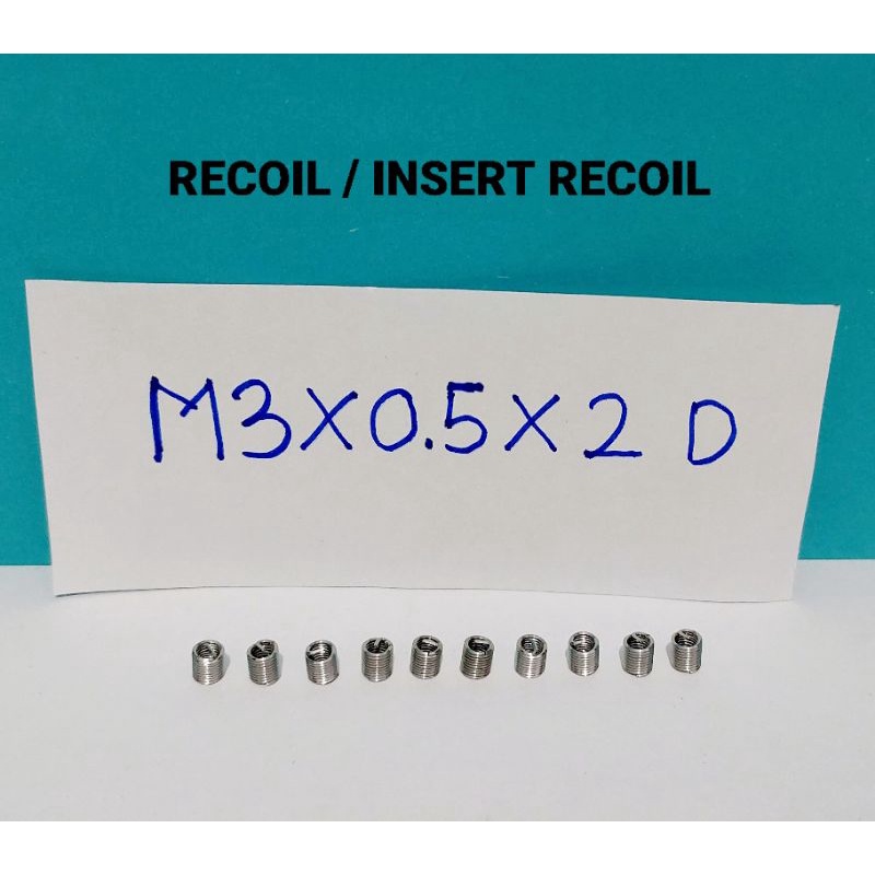 Jual Insert recoil / recoil M3 x 0.5 x 2D verbos per Kepala Baut 6mm ...