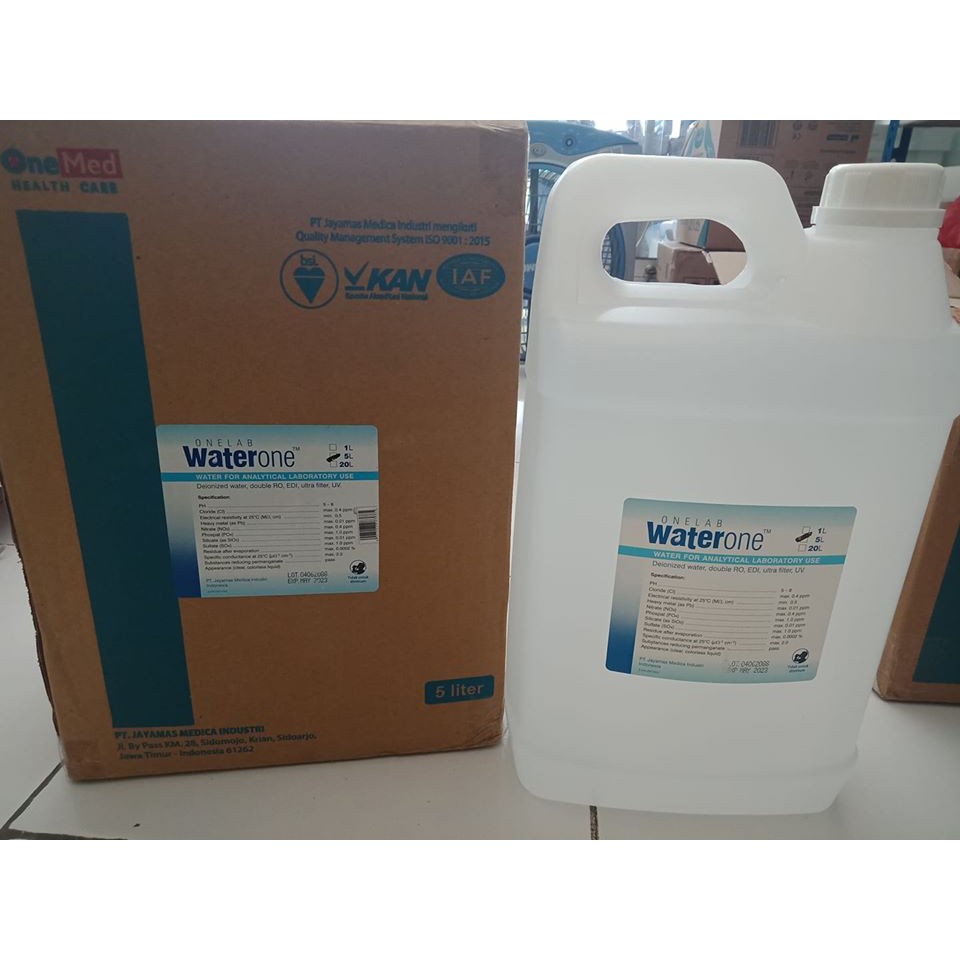 Jual Water One OneMed 5 Liter/ Aquades/ Air Oksigen | Shopee Indonesia