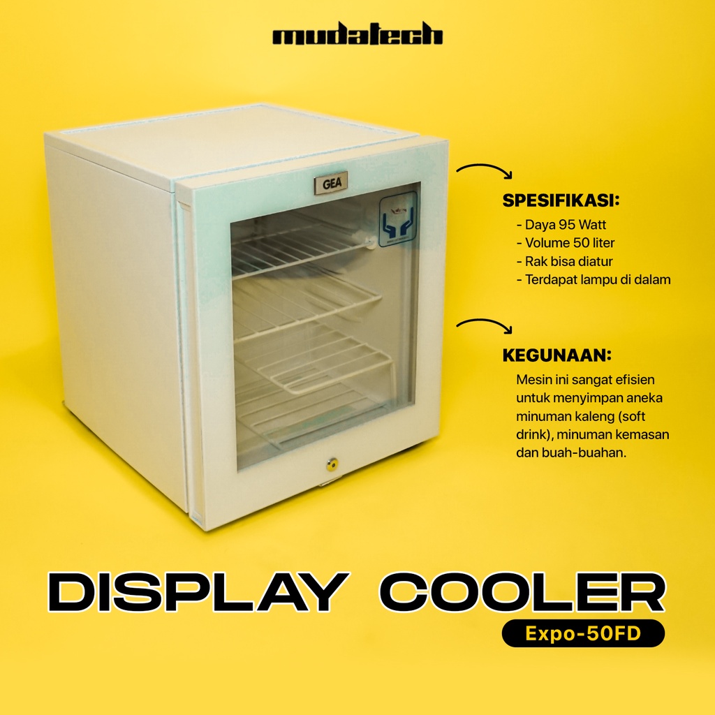Jual Kulkas Mini Showcase Gea Expo-50FD Display Cooler | Shopee Indonesia