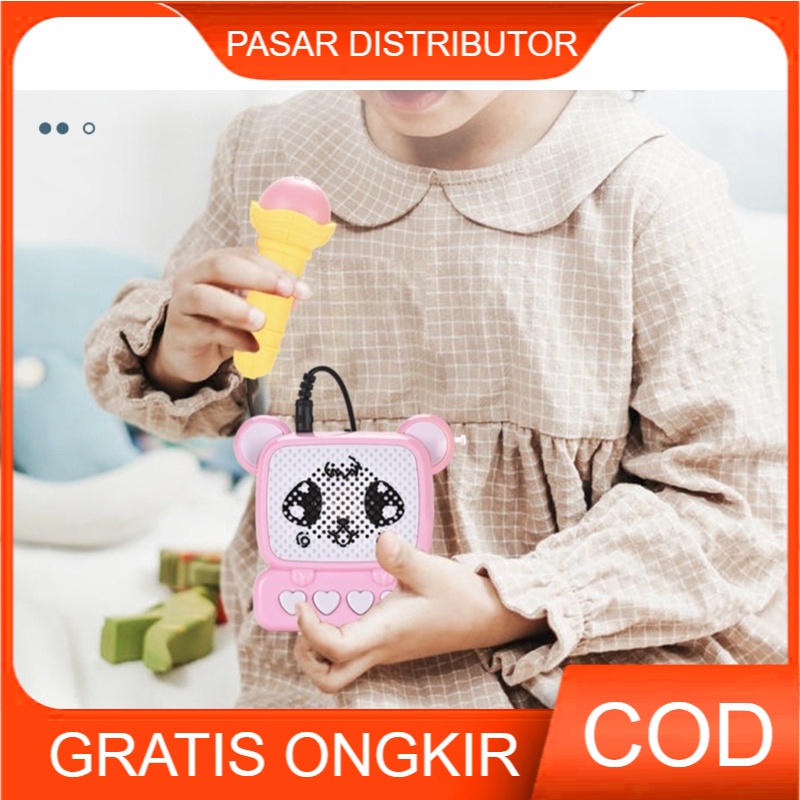 Jual Mainan Anak Microphone Music Box Karaoke Dengan Microphone Koneksi ...