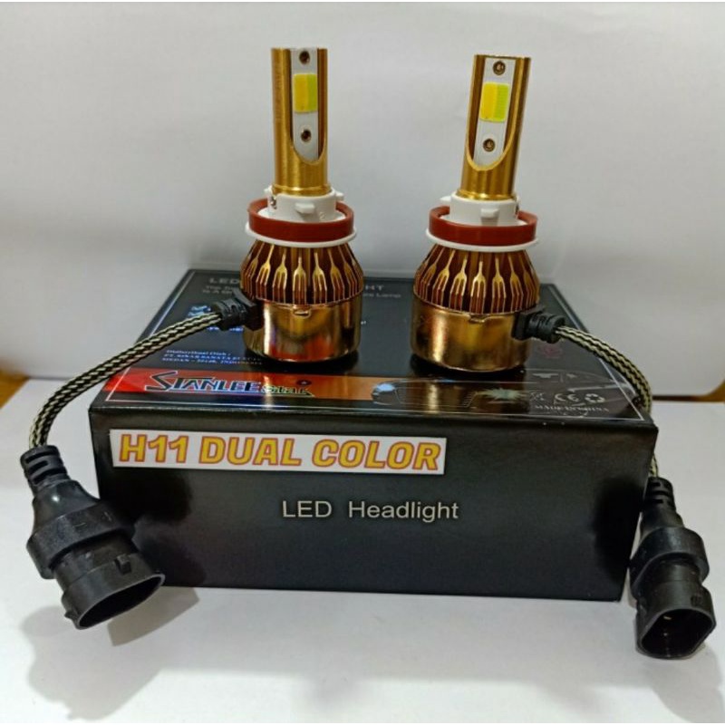Jual Bohlam Lampu Stanlee Star LED H8 H9 H11 H16 Dual 2 Warna (FL2C ...