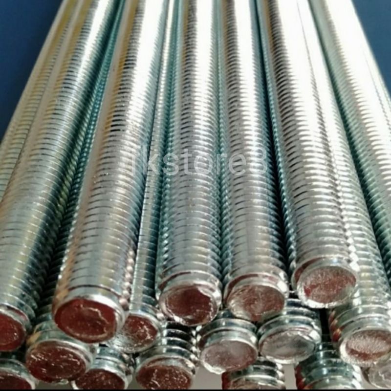 Jual Asdrat Besi Putih 3/4" / Stud Bolt Galvanis 3/4 inch panjang ...