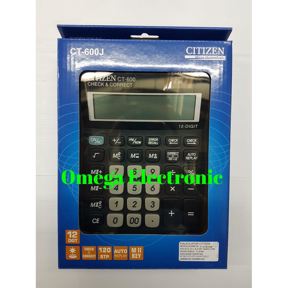 Jual Promo ORIGINAL CITIZEN CT-600J - Kalkulator Meja Office Check ...