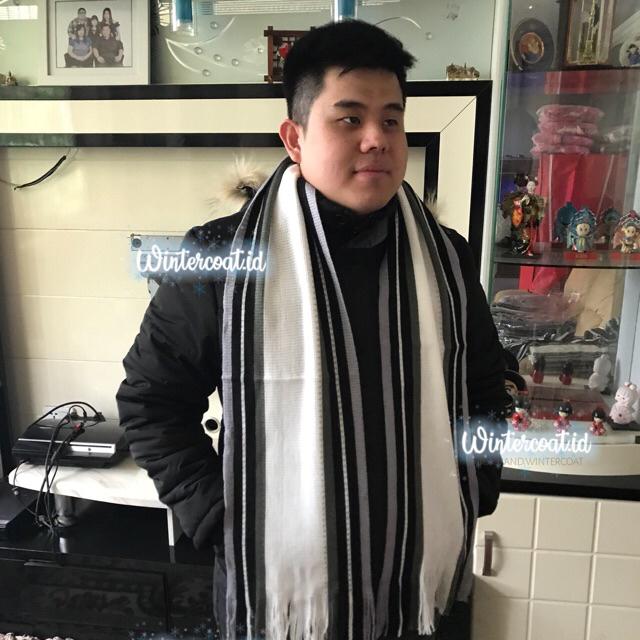 Jual READY INDONESIA Syal Rajut Pria Aldi Men scarf winter cowok ...
