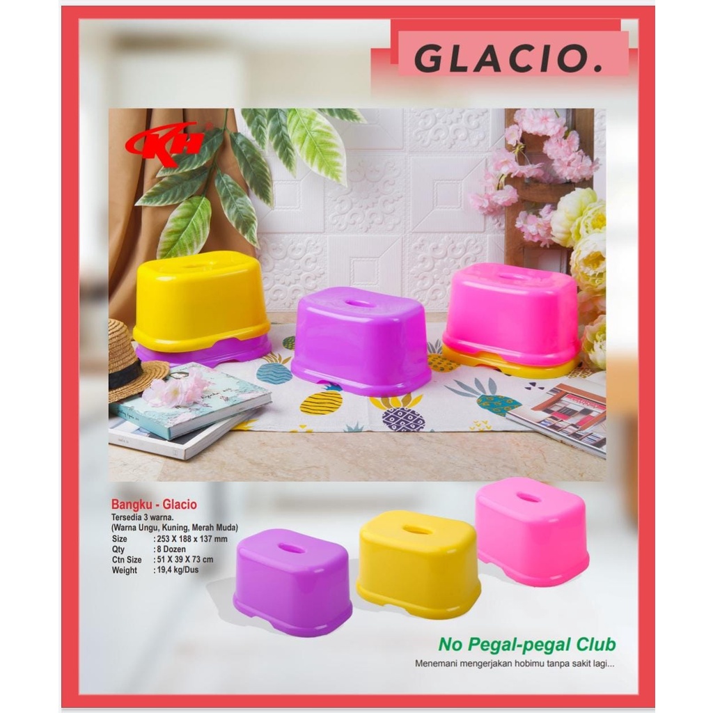 Jual KH Bangku Jongkok Glacio / Kursi Pendek / Jengkok | Shopee Indonesia