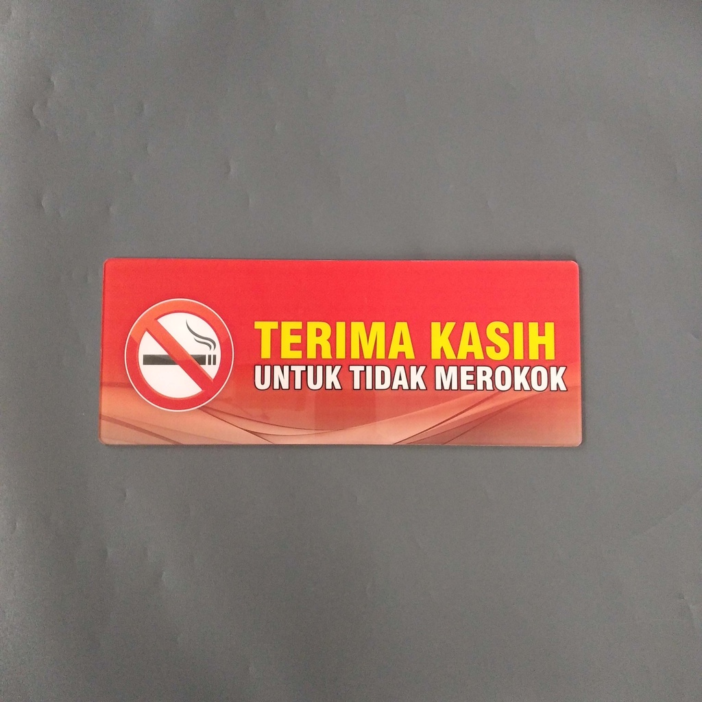 Jual Akrilik Larangan Merokok - Papan Sign Label Dilarang Merokok - No ...