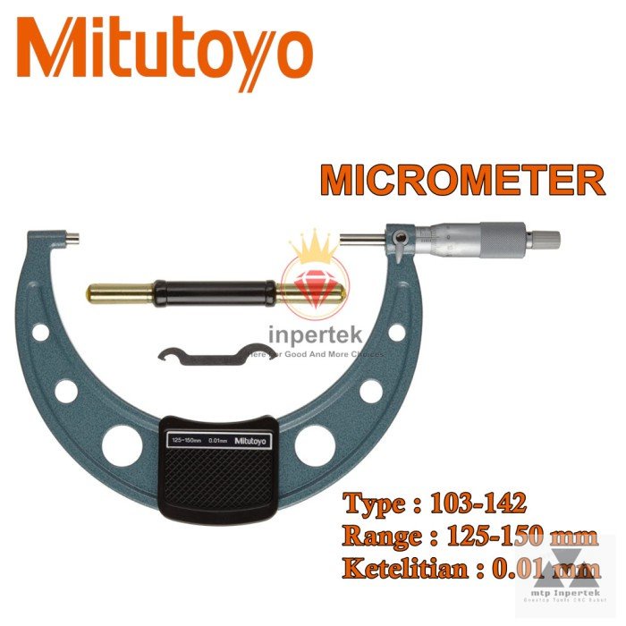 Jual Micrometer MITUTOYO 103-142 Micrometer 125-150 MicroMeter Mitutoyo ORI mtpmtp | Shopee ...
