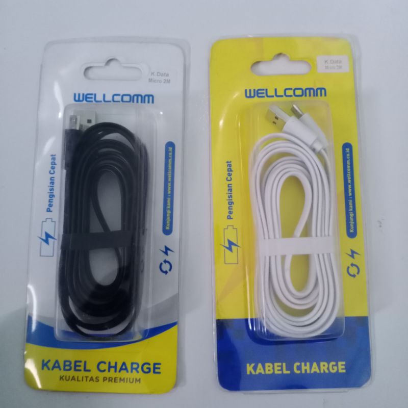 Jual Kabel Data atau kabel charge merk wellcomm, panjang 2 meter ...