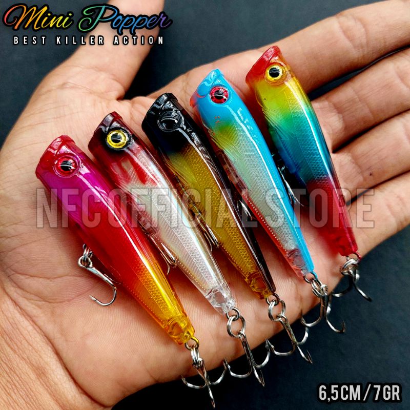 Jual Mini Popper 6,5 cm 7 gram Best Killer Action LONG CAST | Shopee ...