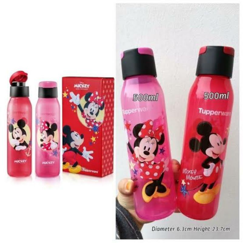 Jual TUPPERWARE - ECO BOTTLE MICKEY MINNIE TEMPAT AIR MINUM BOTOL 500 ...
