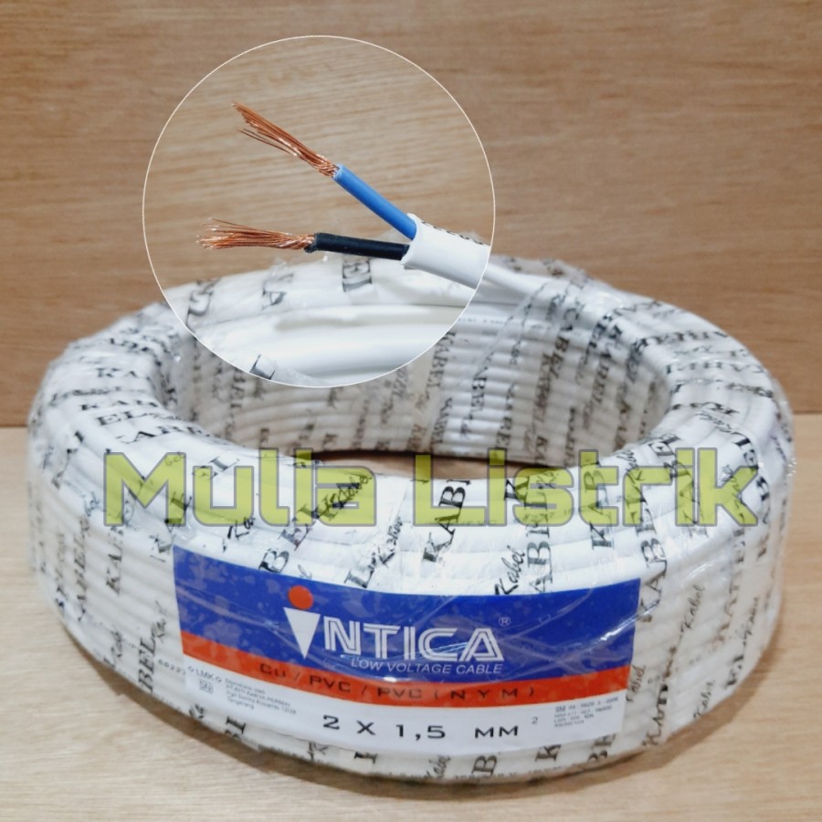 Jual Kabel listrik nym hyo 2x1,5 SNI serabut tembaga asli harga permeter | Shopee Indonesia