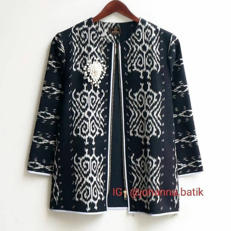Jual Blouse kerja unik sederhana warna kalem motif kalimantan | Shopee ...