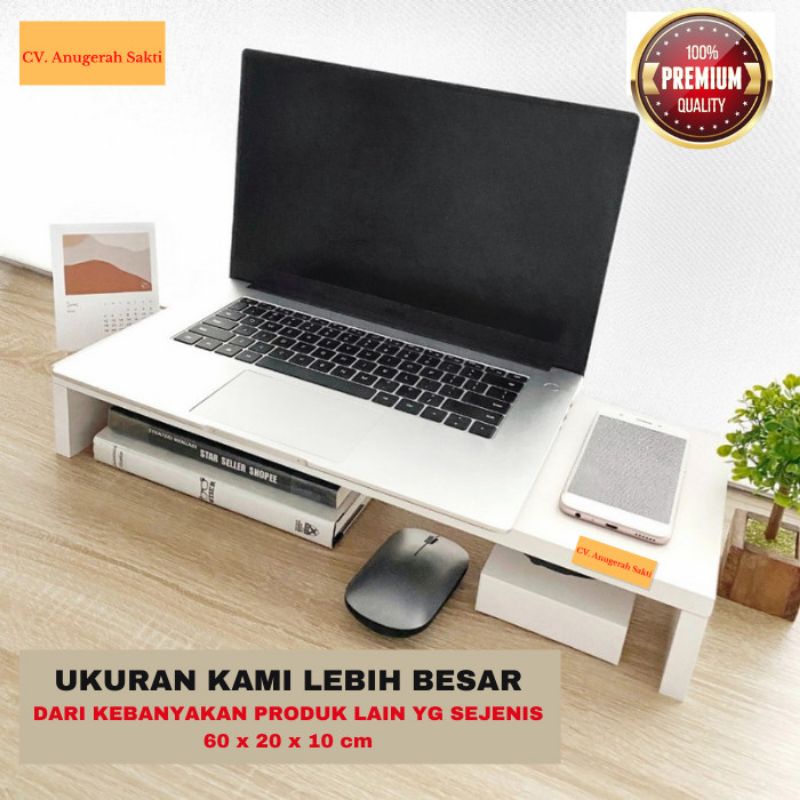 Jual PREMIUM Ukuran Besar Stand Monitor Meja Alas Rak Dudukan Tempat ...