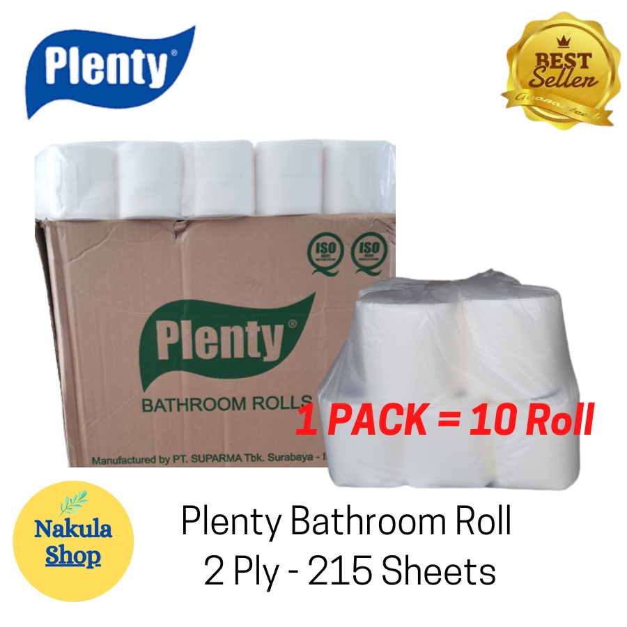 Jual Tissue Plenty Bathroom Roll (1 Pack isi 10 Roll) | Shopee Indonesia