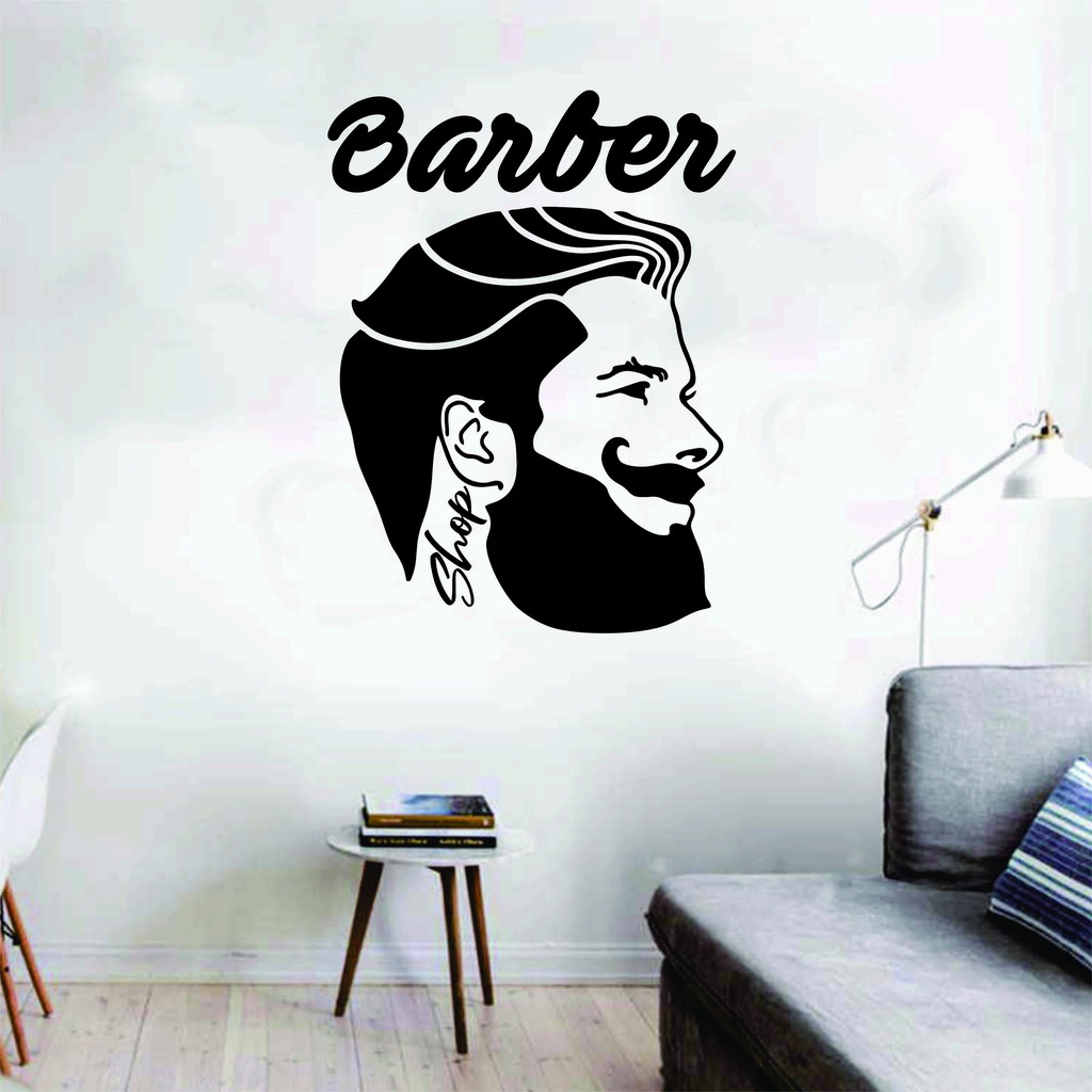 Jual Stiker Dinding BARBER SHOP CUTTING STICKER KACA POTONG RAMBUT ...