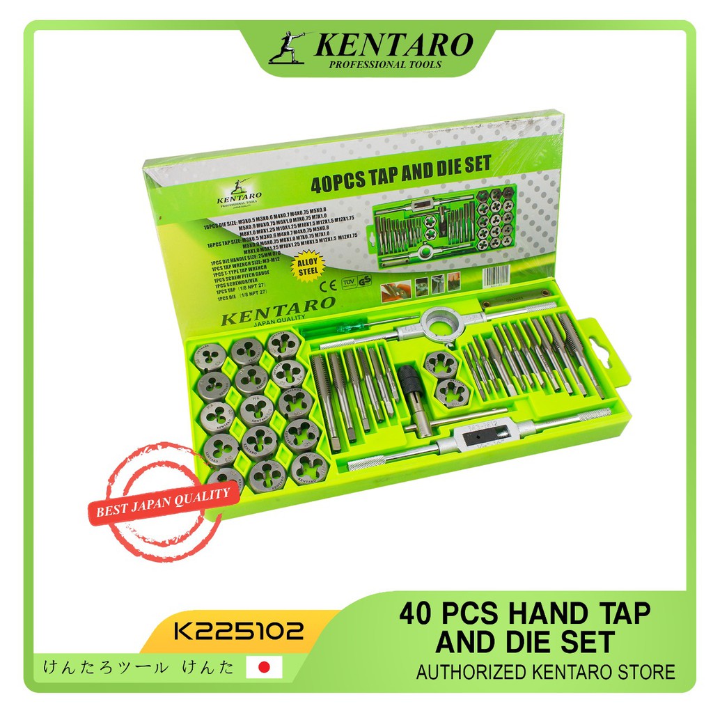 Jual HAND TAP DIE SNEI SET 12 20 40 PIECES KENTARO JAPAN QUALITY ...