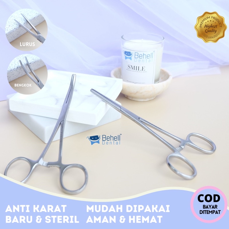 Jual ARTERI KLEM BENGKOK LURUS - GUNTING HEMOSTAT MOSQUITO ALAT GANTI ...