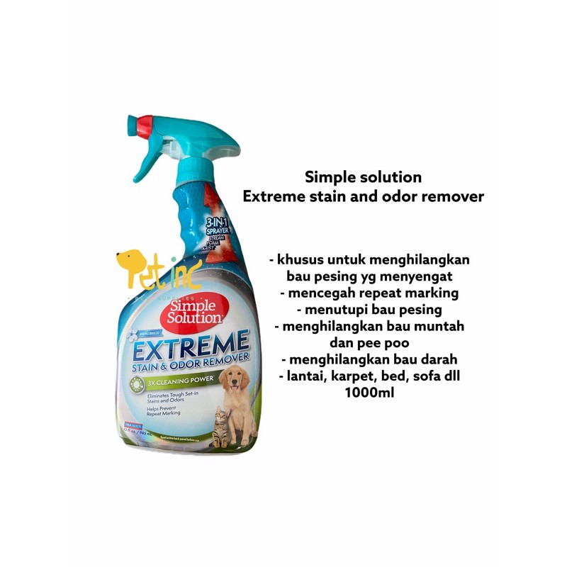 Jual Simple solution extreme stain odor remover spray 1000ml | Shopee ...