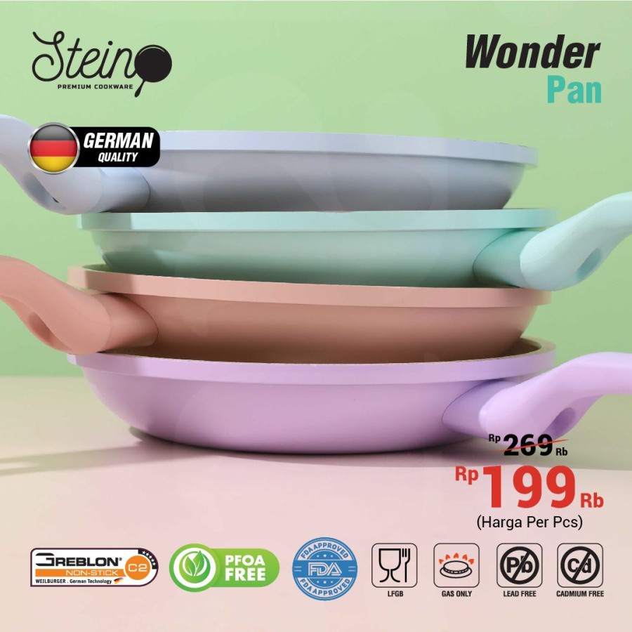 Jual Stein Wonderpan Steincookware Wonder Pan 20 Cm Lilac Glow Mint ...