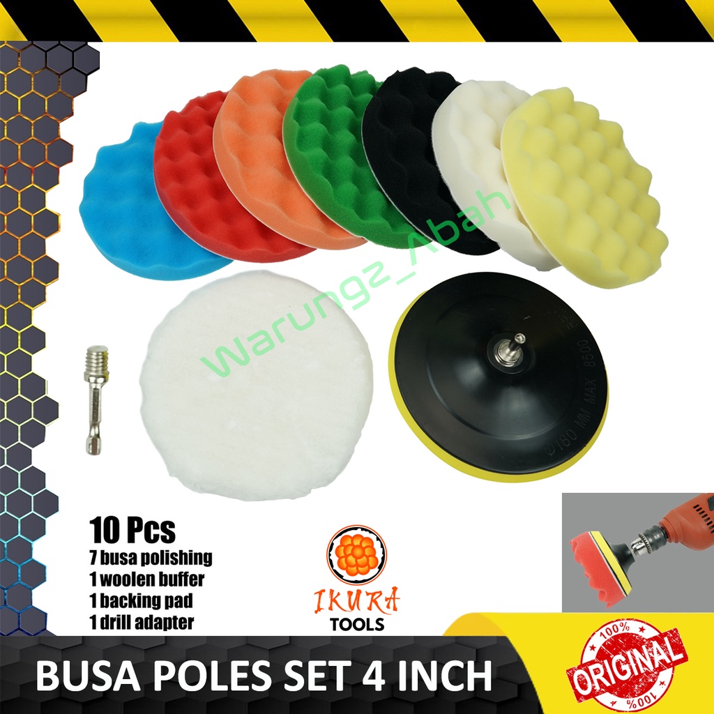 Jual BUSA FOAM SPON SPONGE APLIKATOR BUFF WOOL BACKING PAD ADAPTOR ...