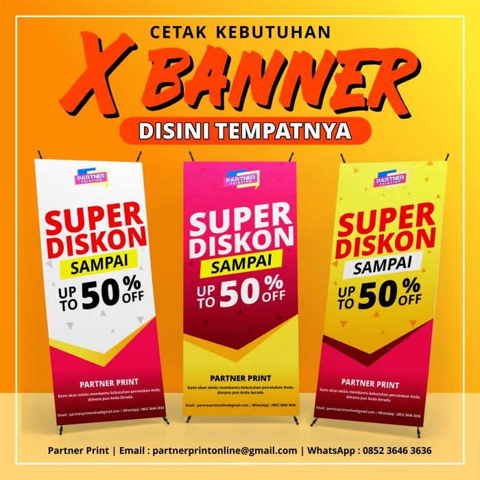 Jual Print Cetak X Banner Flexy 340 Gram Flexy Korea Albatros