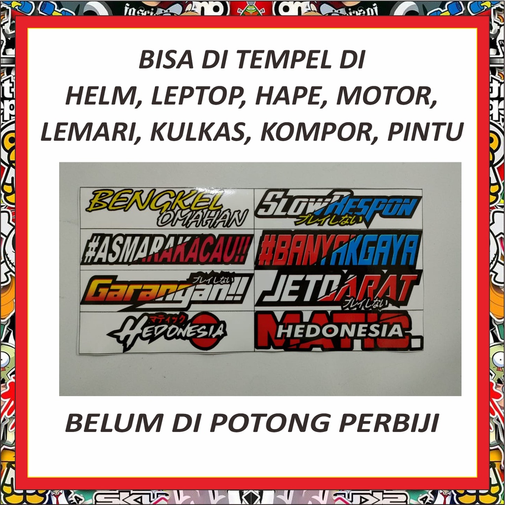 Jual Stiker Sticker Setiker Setikker Racing Pack Helm Helmet Helem No ...
