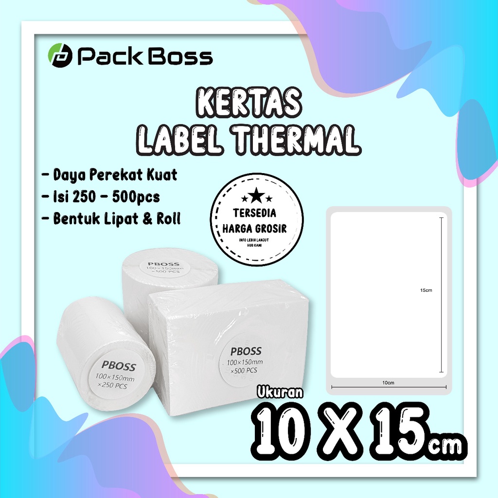 Jual LABEL STICKER THERMAL 100 X 150 UKURAN A6 LABEL RESI DIRECT ...