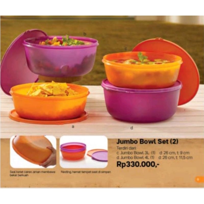 Jual Tupperware Jumbo Bowl 3 liter / Mangkok Besar Tupperware 3 liter ...