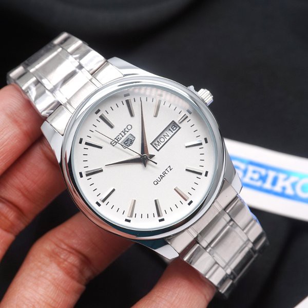 Jual Jam Tangan Pria Seiko Day Date Rantai jam diameter kecil | Shopee ...
