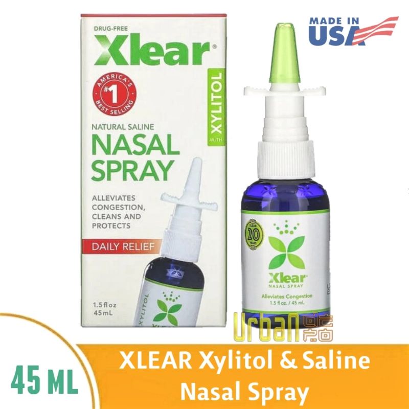 Jual XLEAR Xylitol and Saline Nasal Spray - 45ml - Original Made in USA ...