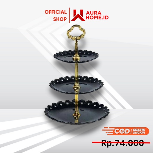 Jual Rak Makan Kue Buah Cake Plate Stand Display / Rak Rack Tempat ...