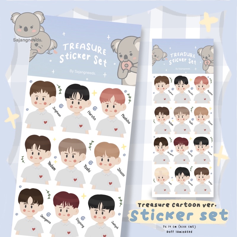 Jual TREASURE STICKER SET Cartoon Ver. | Shopee Indonesia