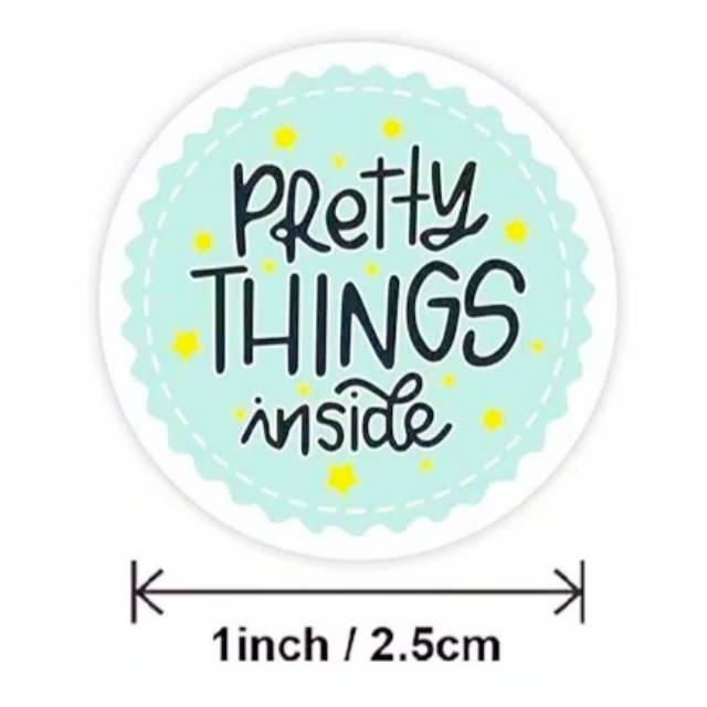 Jual 1 roll isi 500pcs Label Sticker Pretty Things Inside Segel Kemasan ...