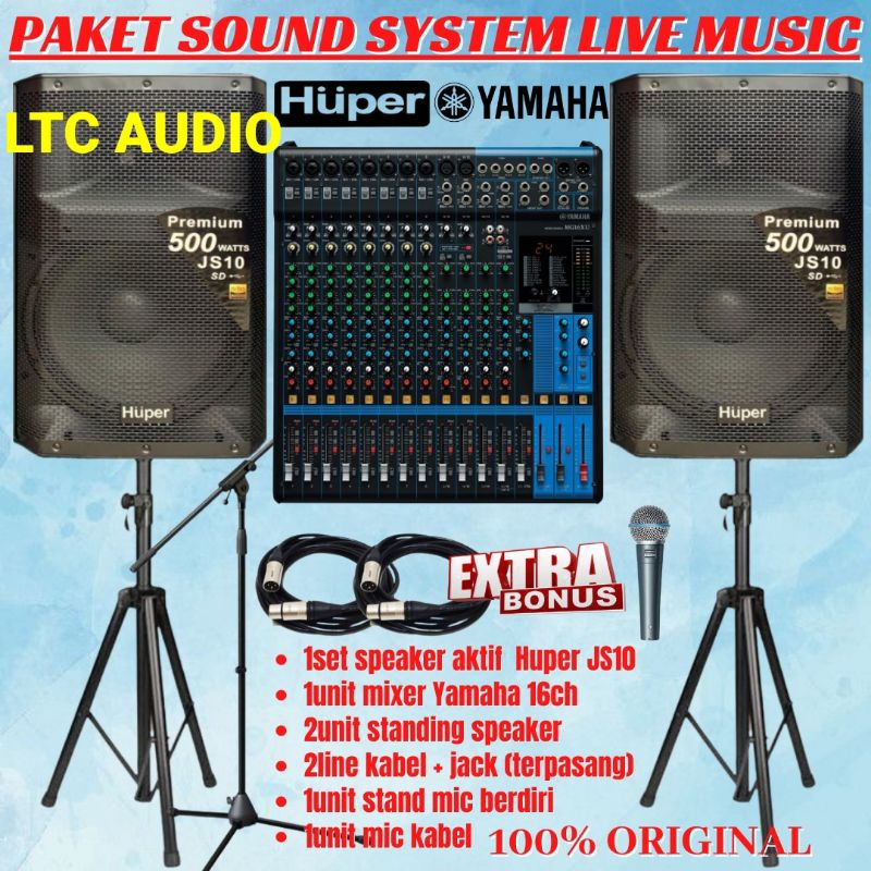 Jual Paket Sound System Live Music Cafe HUPER 15 Inch ORIGINAL + Mixer ...