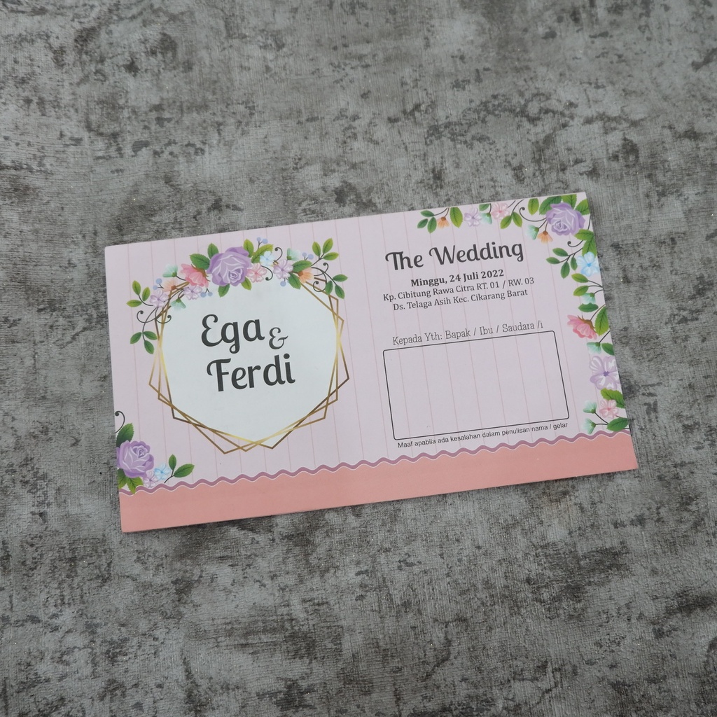 Jual Undangan Pernikahan Rustic Cantik Elegan Murah Simpel Kekinian ...