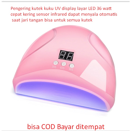 Jual Pengering kutek kuku UV display layar LED 36 watt cepat kering ...