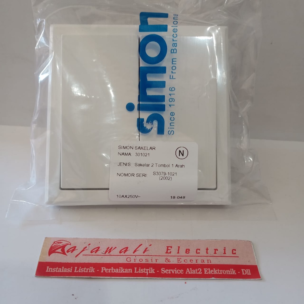 Jual SAKLAR SERI/DOUBLE SIMON 2 GANG 1 WAY | Shopee Indonesia