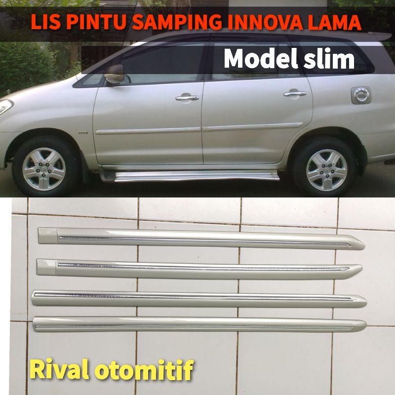 Jual Lis pintu samping Innova old 2006-2010 slim warna body silver ...